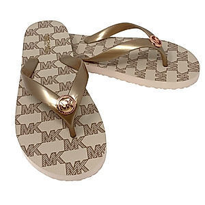 Michael Kors Flip-Flop Stripe EVA (Soft Pink/Rose Gold, us_footwear_size_system, adult, women, numeric, medium, numeric_11)