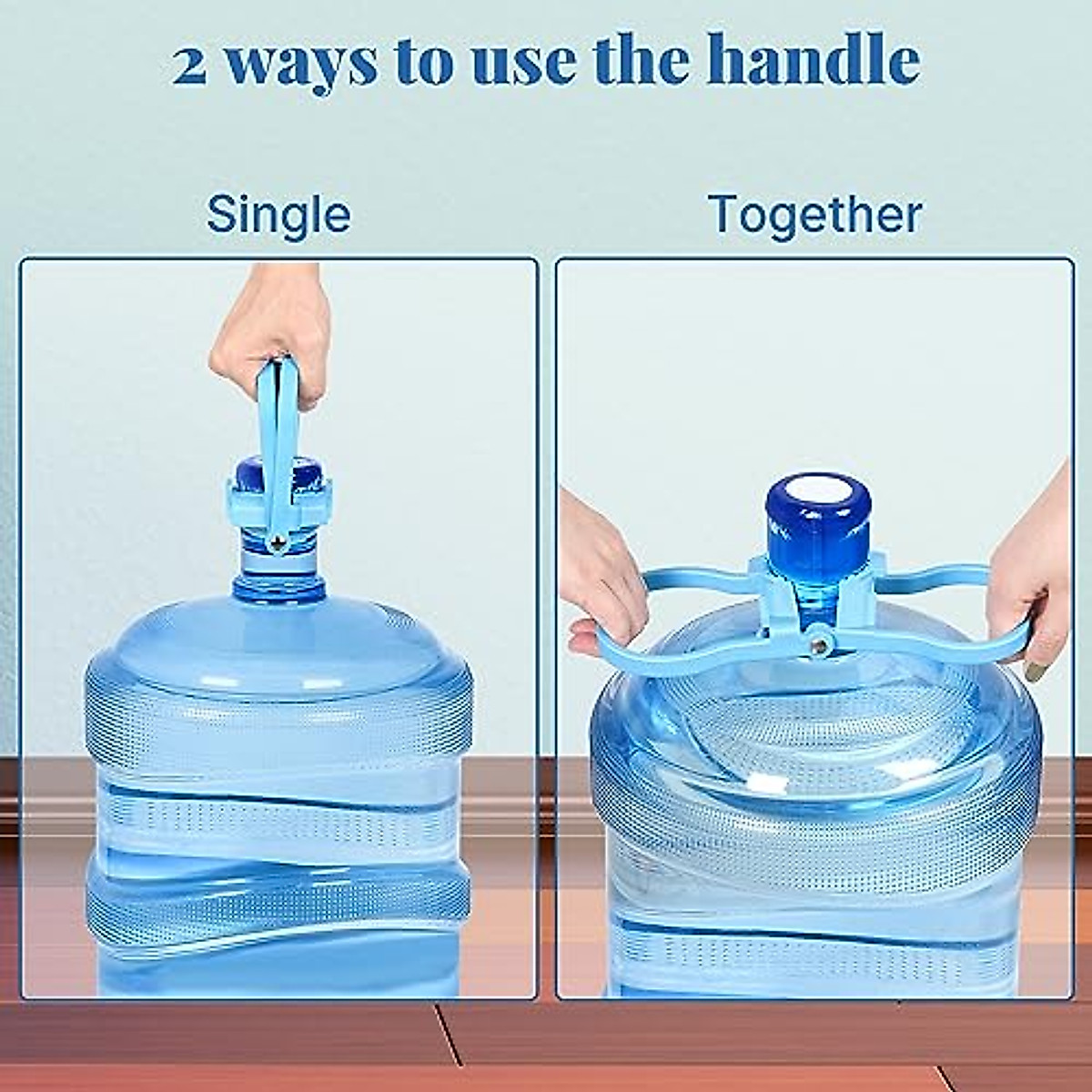 5 Gallon Water Bottle Holder, 4 Tier Water Jug Rack, Water Cooler Jug Rack for 5 Gal Water Bottle, Water Jug Dispenser Stand,Heavy Duty 5 Gallon Water Jug Stand for 8 Bottles with Lifter(4 Tier,Black)