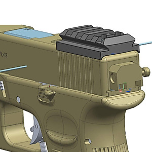 TuFok Sight Mount Plate for Install Pistol Red Dot Sight Black