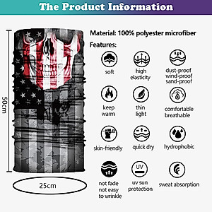 Sidasion Neck Gaiter,Bandana Gator Face Mask UV Protection,Neck Warmer Balaclava,Tube Scarf Mask,Headwear,Head Wrap,Headband for sport