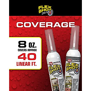 Flex Shot Rubber Adhesive Sealant Caulk, 8-oz, Clear