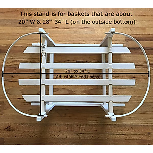 2 in 1 Natural Rocking Stand for 20" W Baskets - with Brakes (Read All Product Details)