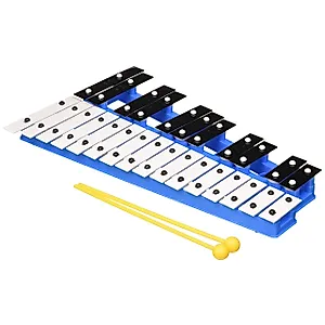 ProKussion Red27V 27 Key Chromatic Glockenspiel Xylophone with Free Beaters - Red