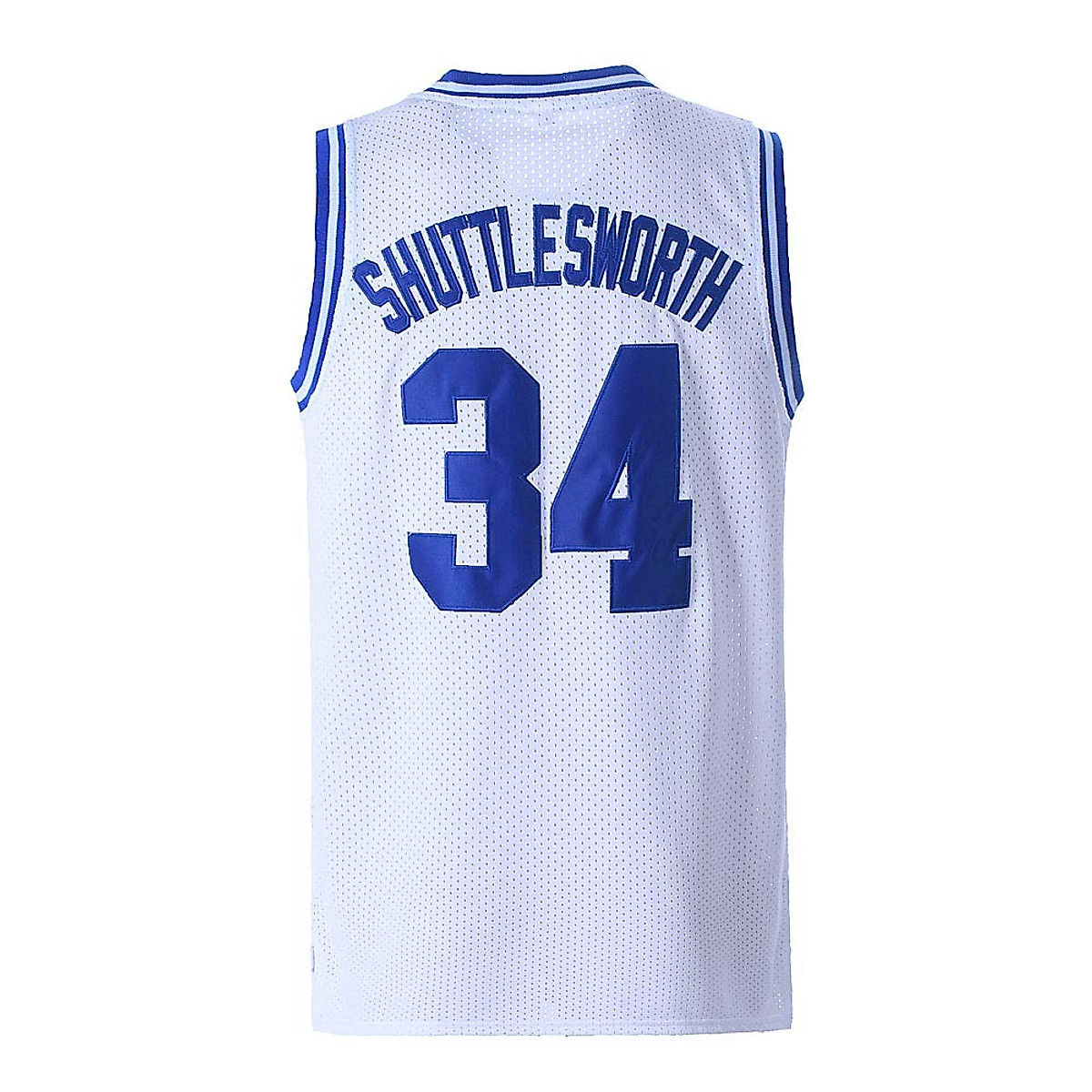BOROLIN Jesus Shuttlesworth Shirts 34 Lincoln High School Basketball Jersey (White, Small)