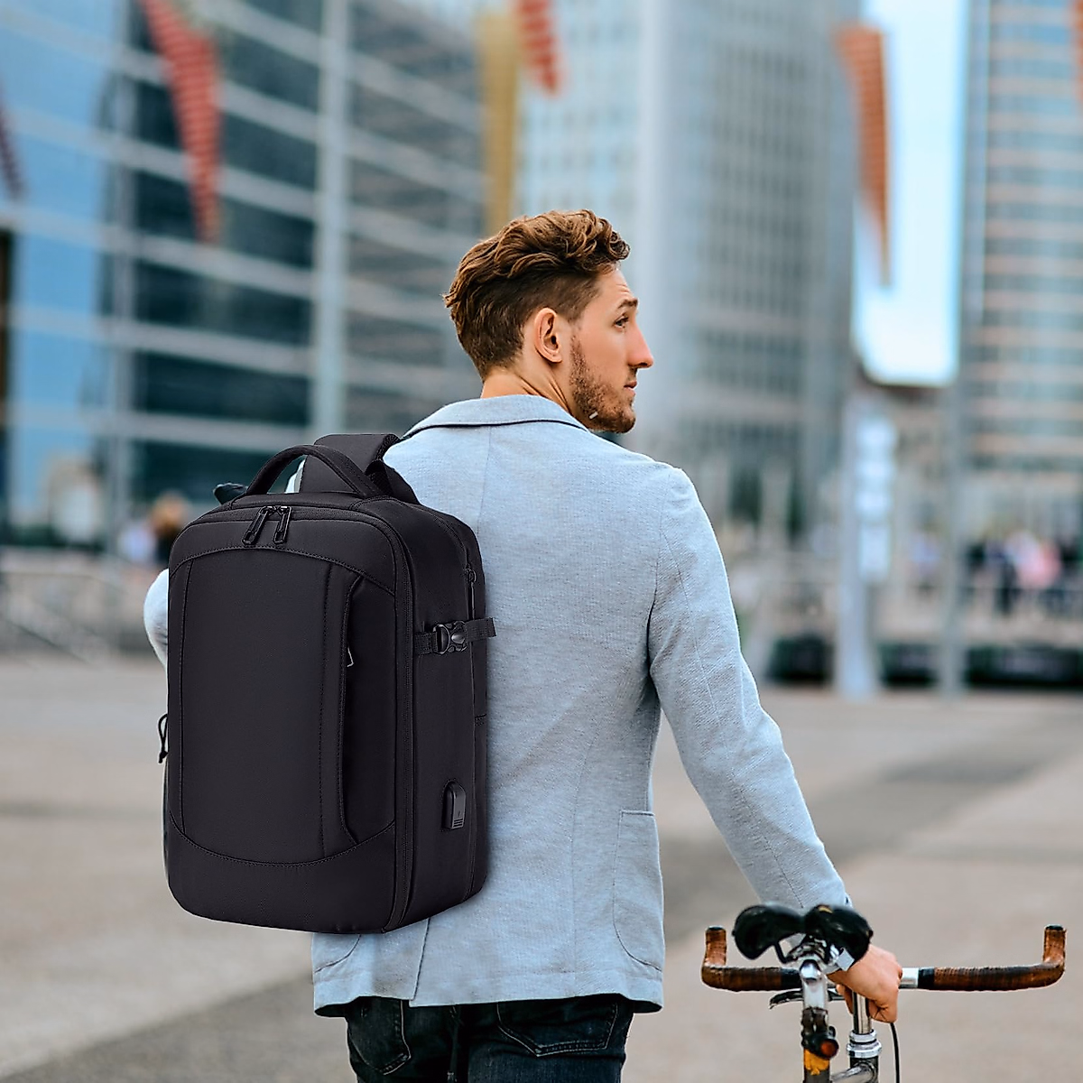 COSCOOA Expandable Travel Backpack for Men Women 15.7x7.8x9.8 Inch 20L Small Flight Approved Carry On Backpack 15.6 Inch Laptop College Daypack Weekender Bag