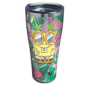 Tervis Nickelodeon™ - SpongeBob SquarePants Triple Walled Insulated Tumbler Travel Cup Keeps Drinks Cold & Hot, 30oz - Stainless Steel, Tropical