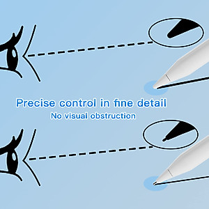 Qreninv Replacement Tips for Apple Pencil 1st/2nd Gen - Metal Pen Nibs, Precise Control, Wear-Resistant Tips(White-6pack)