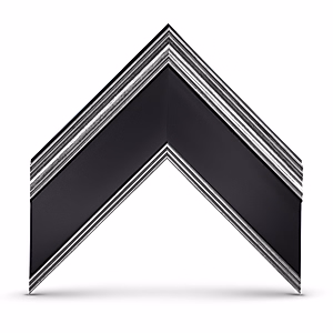 Frame My TV Deco TV Frames - Antique Silver & Black Smart Frame Compatible ONLY with Samsung The Frame TV (Fits 2021-2024 Frame TV, 55")