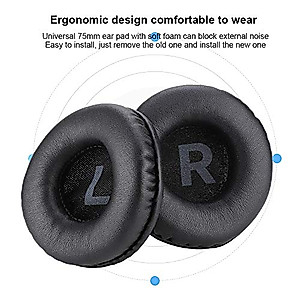 Universal Headphone Earpads, 75mm Foam Headset Cover Cushion Ear Pads Replacement Part