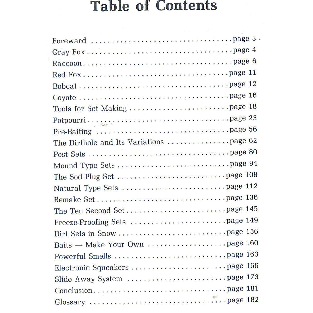 Land Sets and Trapping Techniques by Charles L. Dobbins