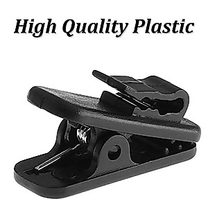 Bonsicoky 24 Pack Clips for Earphone Wire, Headphone Mount Cable Clothing Clip Use for Fixing Earphone/Microphone Cord (Black)