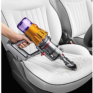 Dyson 405863-01 V12 Detect Slim Cordless Bagless Stick Vacuum Yellow/Nickel Bundle with 2 YR CPS Enhanced Protection Pack