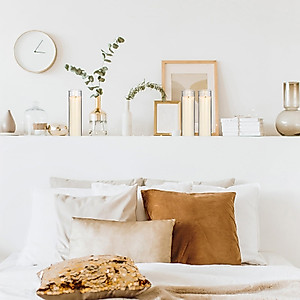 FoldTier 6 Pcs White Devotional Candles in Glass 2 x 8 Inches Catholic Candles Soy Wax Votive Prayer Candles Long Burning Religious Candles for Christmas Sanctuary Vigils Blessing Church Meditation