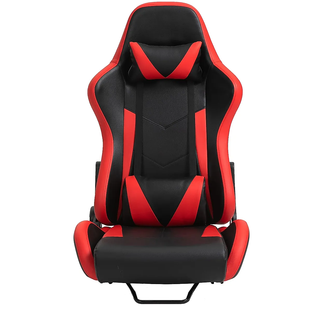 Supllueer Racing Seats Double Slide Rails Universal Racing Seats with Neck Waist Pillows fit Racing Simulator Cockpit Stand,Backrest 170 ° Ergonomic Adjustment,NO Stand