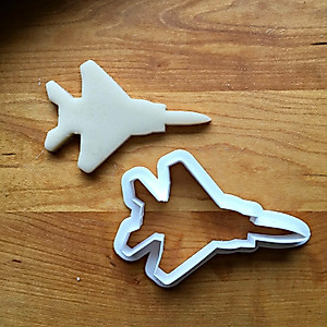 Sweet Prints Inc Fighter Jet (outline) Cookie Cutter - Dishwasher Safe (3.5")