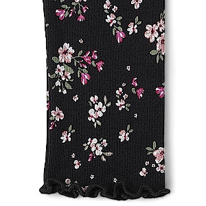 The Children's Place Baby Girls' and Toddler Ribbon Tie Front Fashion Legging, Black, 12-18 Months