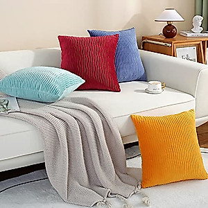 Gloppie Throw Pillow Covers Decorative Pillows Covers 18x18 inch Velvet Couch Pillow Case Square Pillow Cases Cushion Covers for Sofa Bed Office Chair Dorm Room Decor Pink