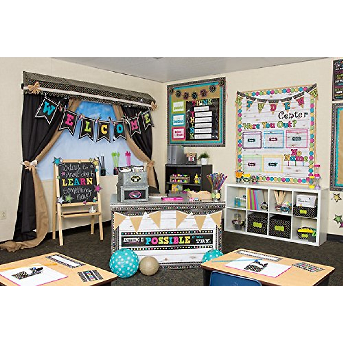 Teacher Created Resources Chalkboard Brights Awning (77184)