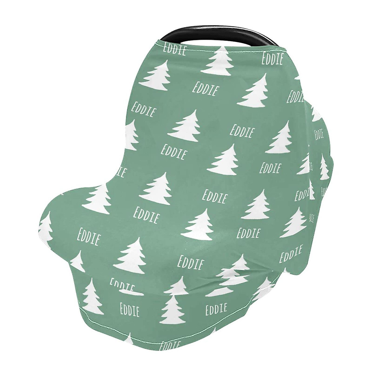 Personalized Baby Car Seat Covers with Name and Icon, Custom Nursing Cover Breastfeeding for Babies, Carseat Canopy for Girls and Boys, Infant Stroller Cover, Breathable Carseats Cover