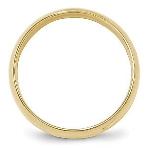 Jewelry Stores Network Solid 10k Yellow Gold 6 mm Comfort Fit Wedding Band Ring Size 10.5