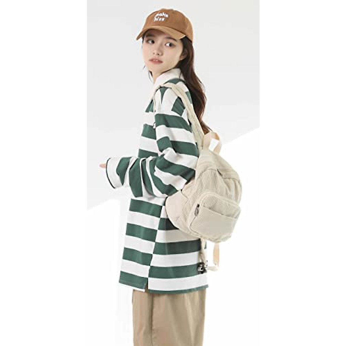 MaxxCloud Aesthetic Jeans Backpack for Women Men, Casual Denim Daypack Handbag Purse, Lightweight Rucksack Shoulder Bag (602 black)