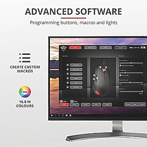 Trust Gaming GXT 144 Rexx Vertical Ergonomic Gaming Mouse, 250-10,000 DPI, 6 Buttons, Black