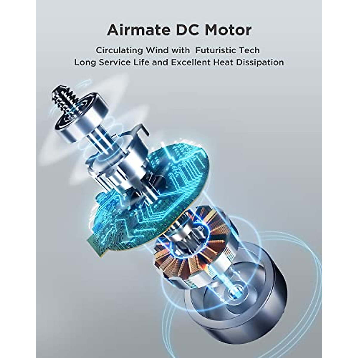 AIRMATE Air Circulator Fan with Remote,Oscillating Fans for Indoors Turbo Silence, Pedestal Fan, Cooling Fan with 4 Modes 12 Speed, Standing Fans for Home, Office, Bedroom