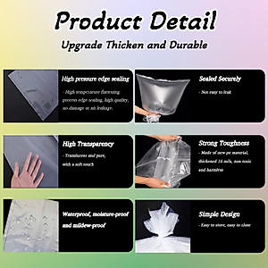 Balloon Bags for Transport, Urnseh 98.4 X 59 Inch 2 Pcs Large Plastic Balloon Transport Bags Clear Giant Storage Bags for Birthday Celebration New Year's Eve Party Supplies Jumbo Clear Bags, Balloon