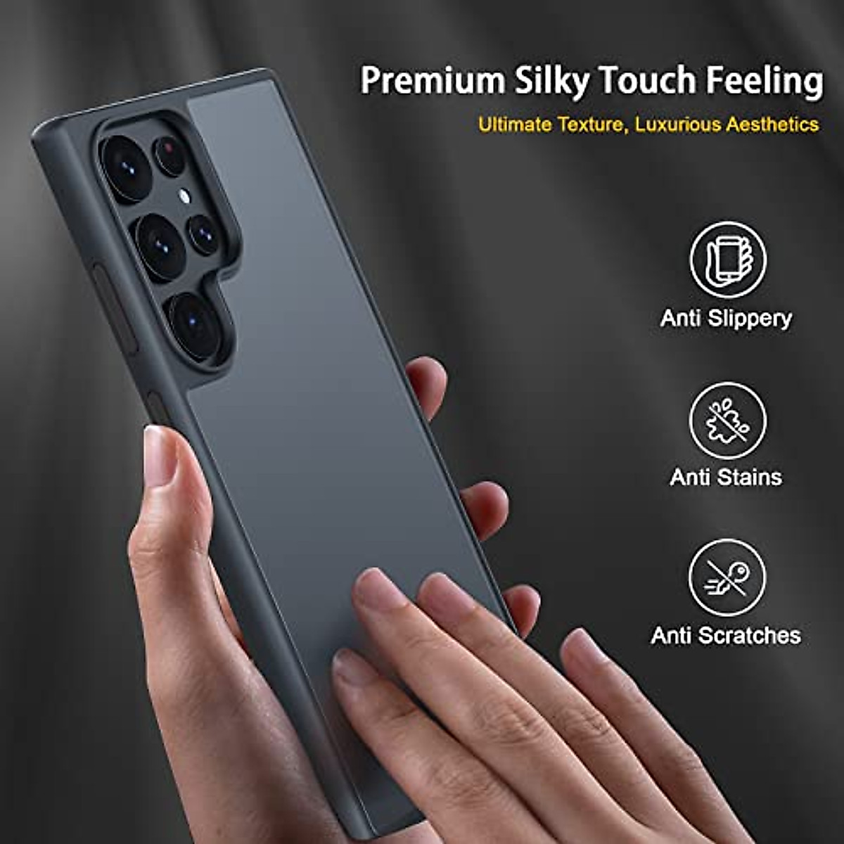 ZIULQIK Case for S23 Ultra… (Black)