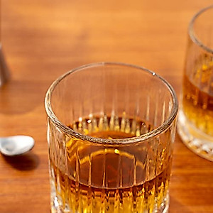 Restaurantware Elysia 7 Ounce Whiskey Glasses 12 Cut Rocks Glasses - Lead-Free Weighted Base Clear Glass Tumblers Dishwasher-Safe For Scotch Bourbon And Cocktails