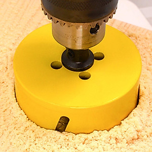 Acekit 3 3/8 inch Hole Saw With 3/8 Arbor HSS Bi-Metal Hole Saw Blade And Variable Teeth Pitch For Wood,Plastic Board,Pipe,Plywood,And Soft Metal Sheet (86mm)