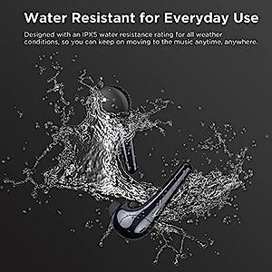 1MORE Comfobuds 2 Bluetooth 5.2 Wireless Earbuds, Bluetooth Headphones Stereo Sound Earphones, 4 Mic Headset Premium Sound with Deep Bass for Sport, 12 EQ USB-C Fast Charge (Black)