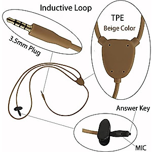 wondcam Micro Spy Earpieces with Microphone Invisible Earpiece and Inductive Loop kit for Cell Phone Transfer Audio Sound to Mini Headset for Covert Voice Conversation & Music