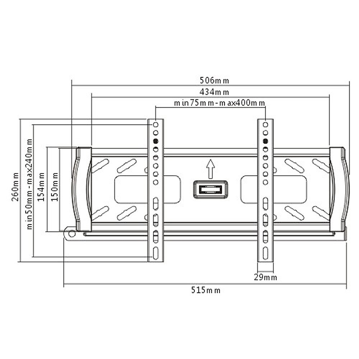 Flat/Fixed Wall Mount Bracket with Anti-Theft Feature for Emerson LC320EMXF 32" inch LCD HDTV TV/Television - Low Profile