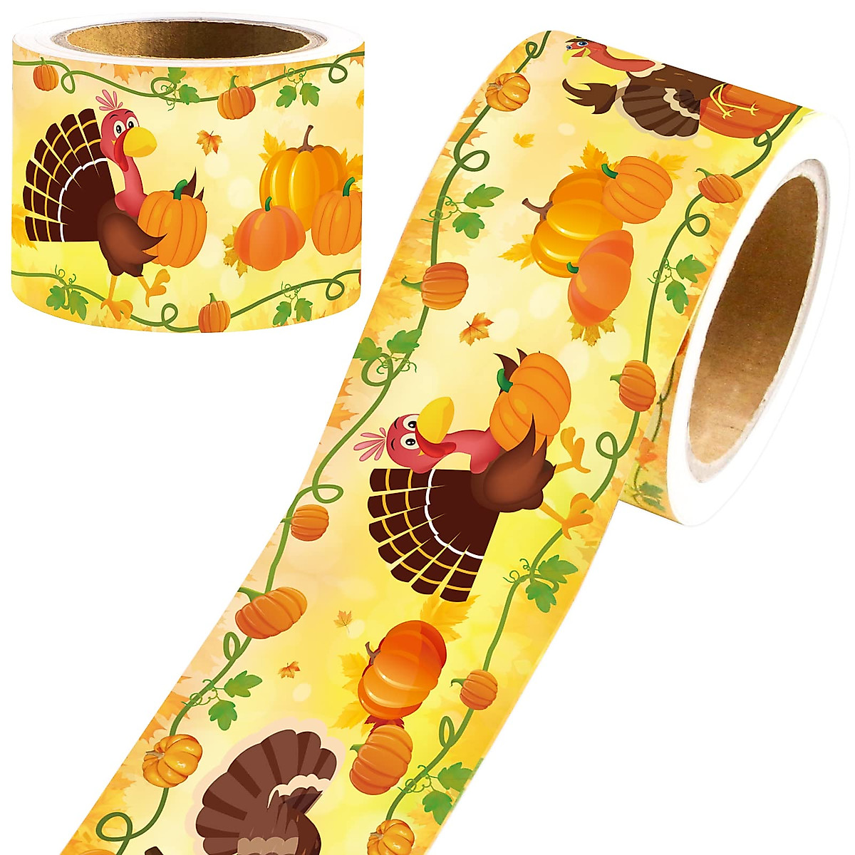 Thanksgiving Turkey Bulletin Board Border Fall Pumpkin Borders for Classroom Decoration 36Ft