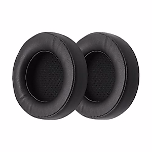 1 Pair Earpads Ear Cushions Protein Leather Memory Foam Replacement Repair Parts Compatible with Corsair Virtuoso RGB Wireless SE Headphones Black