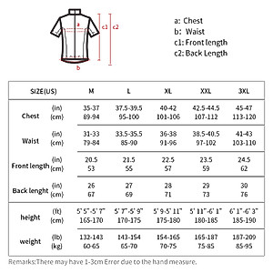 BERGRISAR Men's Cycling Jerseys Short Sleeves Bike Shirt