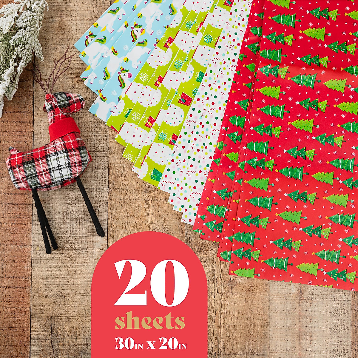 Cmas Gift Wrap 20ct-Child