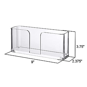 Amazing Abby Acrylic Guest Towel Napkin Holder (8.5"x4.5"), Plastic Napkin Dispenser with Non-Slip Pads, Clear Napkin Stand, Great for Kitchen Counter, Dining Table, Bathroom Vanity, and More
