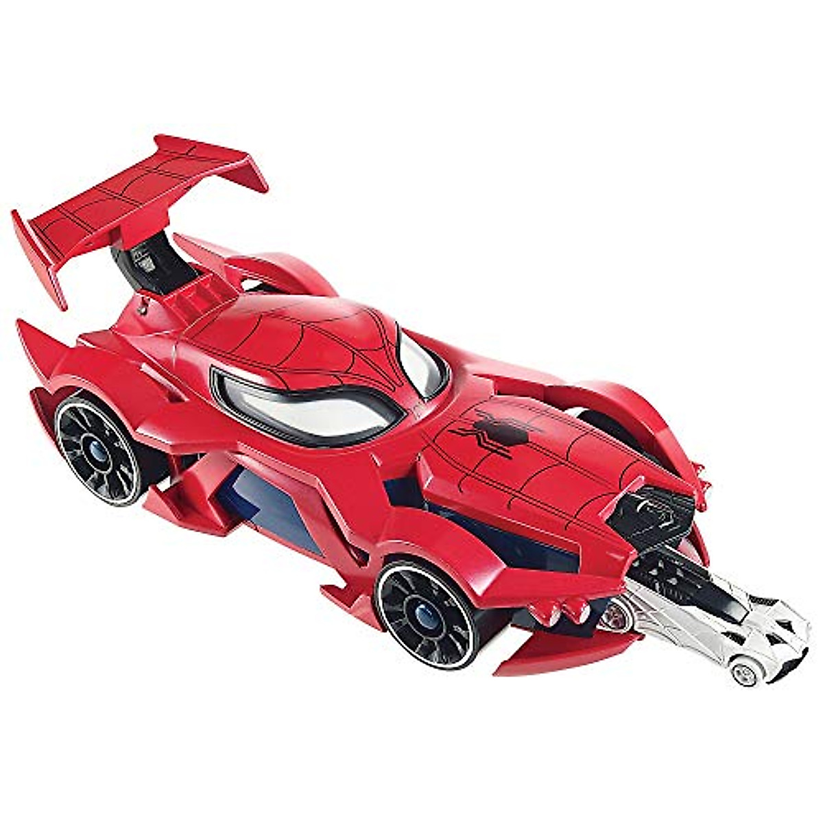 Hot Wheels Marvel Spider-Man Web-Car Launcher with Movement-Activated Eyes & 1:64 Scale Toy Character Car [Amazon Exclusive]
