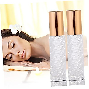 FOMIYES Perfum 10pcs Perfume Mini Lip Gloss Roller Bottle Refillable Container Perfume Roller Bottles Rolling Balls Roll-on Bottles Essential Oil Essential Oil Bottle Multifunction