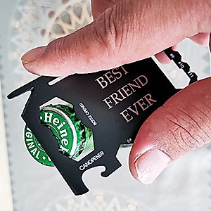 Gifts for Friend Birthday Gift Ideas for Men Him, Cool Gadgets Christmas Presents, Stocking Stuffer for Men, Wallet Multitool - All In One Card Tool for Everyday Survival (Best Friend EVER)
