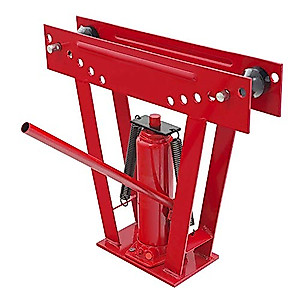 BIG RED T31202 Torin Hydraulic Pipe/Tube Bender with Adjustable Rollers and 6 Cast Iron Dies, 12 Ton (24,000 lb) Capacity, Red
