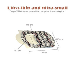 Webcam Cover, Camera Cover Slide, Privacy Covers, 0.02-Inch Ultra-Thin Webcam Cover for Laptop, PC, Phone, Protect Your Privacy and Security (Leopard Texture -3 Pack)