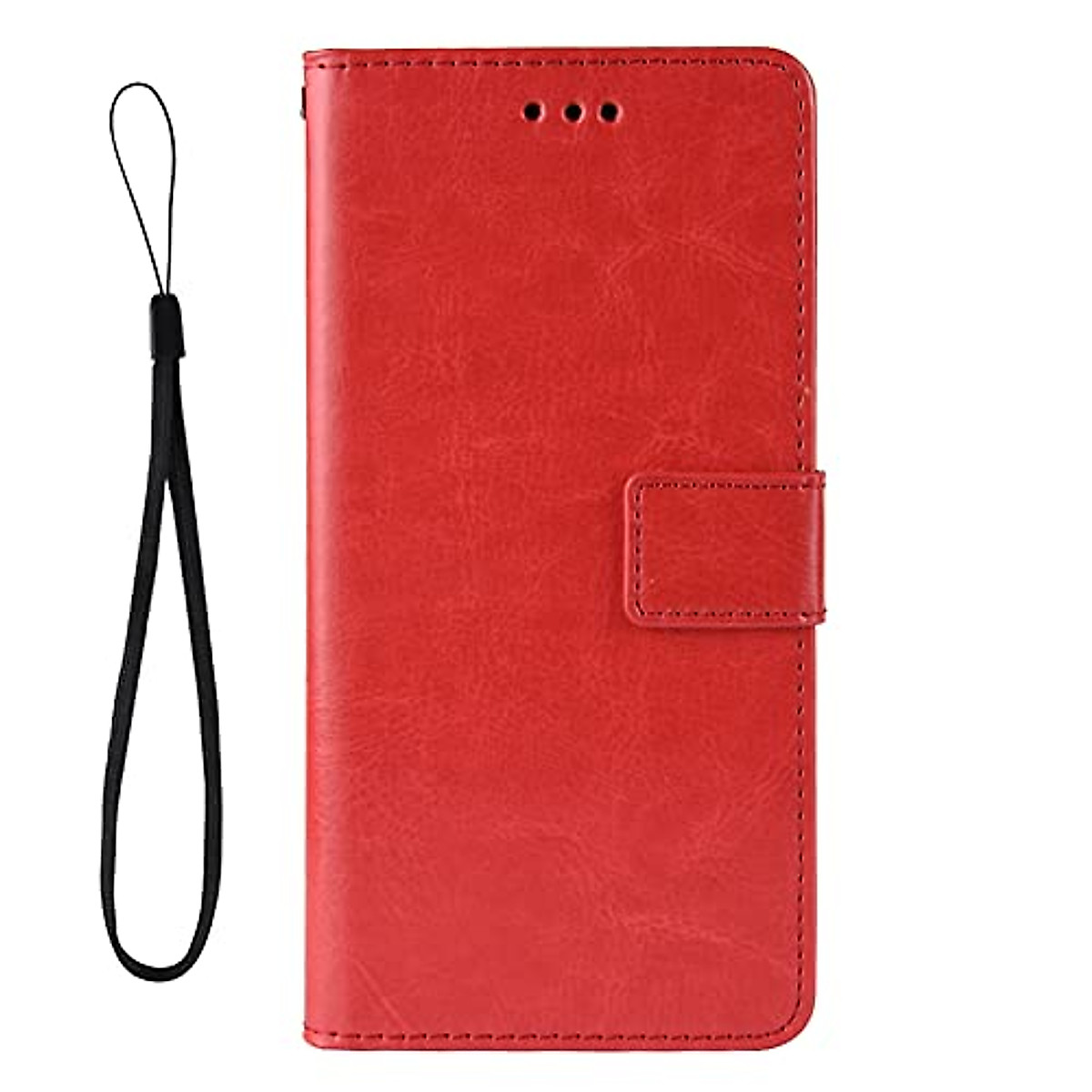 MojieRy Phone Cover Wallet Folio Case for Oppo Reno 2, Premium PU Leather Slim Fit Cover for Reno 2, 3 Card Slots, Feel Good, Red