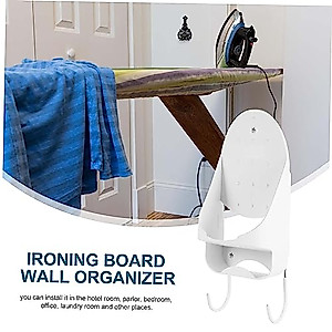 Veemoon 1pc Iron Rack Towel Holder Stand Wall Mounted Clothing Rack Over Door Clothes Hanger Rack Spray Bottle Holder Ironing Board Hanger Door Ironing Board Hanger Storage Wall Rack Pbt