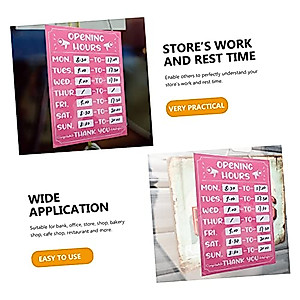 Ciieeo 3pcs business hours sign hours of operation signs open signs for business store open signs business hours door closed open hour labels neon open sign variable customize office pvc