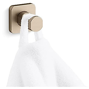 Kohler 23529-2MB Parallel Robe Hook, Vibrant Brushed Moderne Brass