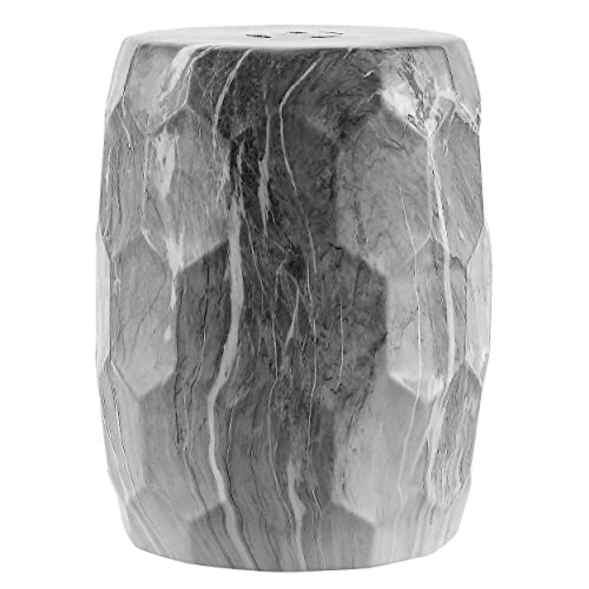 Safavieh ACS4582A Dain Ceramic Decorative Garden Stool, Rustic Black