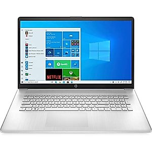 HP Laptop 17-cn0006cy 17.3" HD+ Touchscreen Display, Intel Core i3-1125G4, Intel UHD Graphics, 8GB RAM, 512GB SSD, Wi-Fi and Bluetooth, Natural Silver (Renewed)
